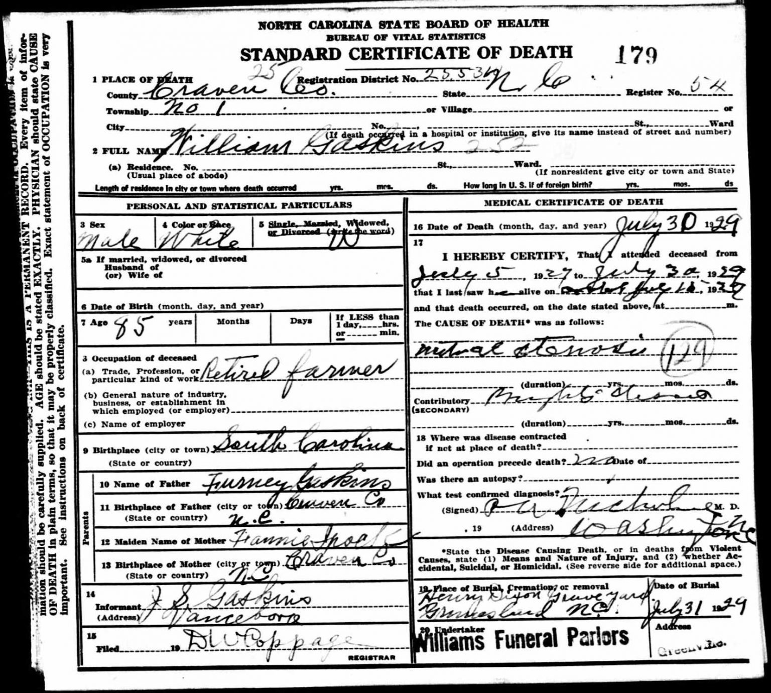 Family Tree Fact Check: Richard Furney Gaskins & Saphronia "Fanny ...