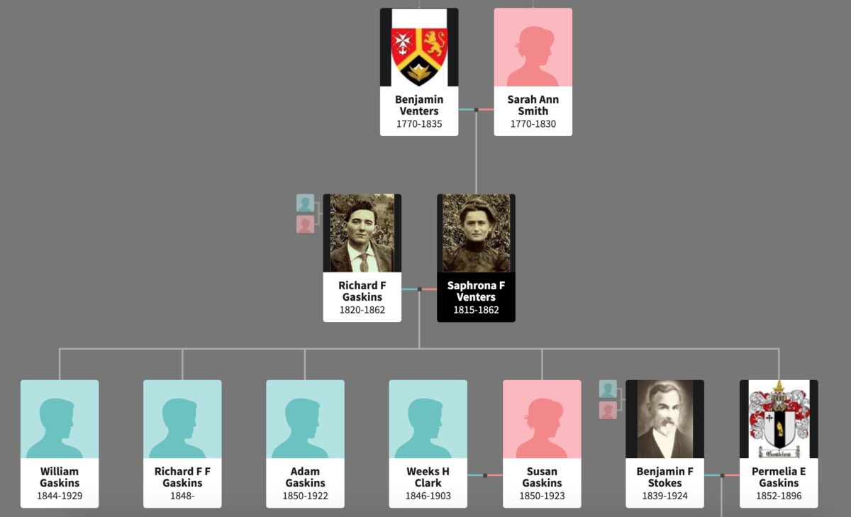 Family Tree Fact Check: Richard Furney Gaskins & Saphronia "Fanny ...
